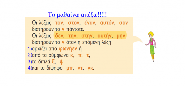 Γλώσσα 10/12: Το τελικό -ν – Γ’ Τάξη 14ου Δ.Σ. Καλλιθέας