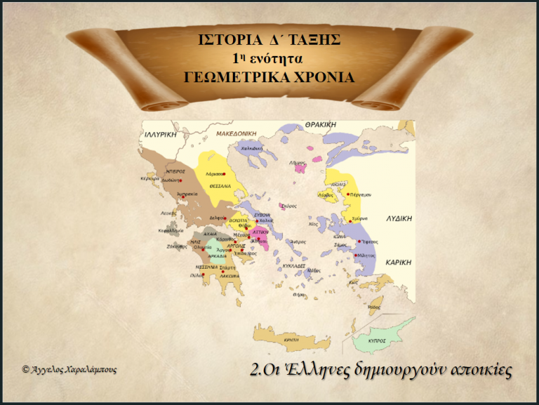 2. Οι Έλληνες δημιουργούν αποικίες – Δ΄ τ@ξη