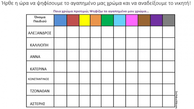 ΤΑ ΧΡΩΜΑΤΑ ΣΤΟ ΝΗΠΙΑΓΩΓΕΙΟ – Η τάξη της κυρίας Κικής