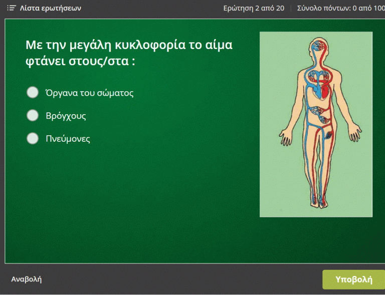 Η ΚΑΡΔΙΑ: ΜΙΚΡΗ ΚΑΙ ΜΕΓΑΛΗ ΚΥΚΛΟΦΟΡΙΑ – ΣΤ΄ ΔΗΜΟΤΙΚΟΥ “ΕΛΠΙΔΑ”