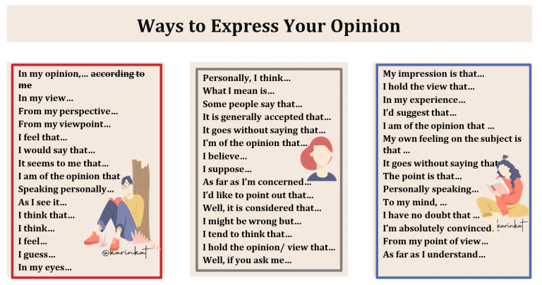 How To Express Opinion , Agreement, and Disagreement – karinkat